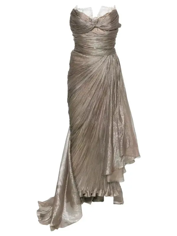 MARIA LUCIA HOHAN Jolie Ruched Tiered Dress - Neutrals