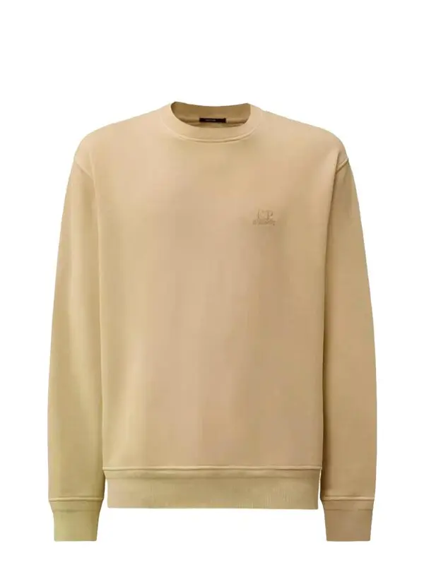 C.P. COMPANY Logo-embroidered Cotton Crewneck Sweatshirt - Neutrals