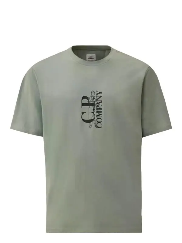 C.P. COMPANY 30/1 Jersey Short-sleeve Printed T-shirt - Blue