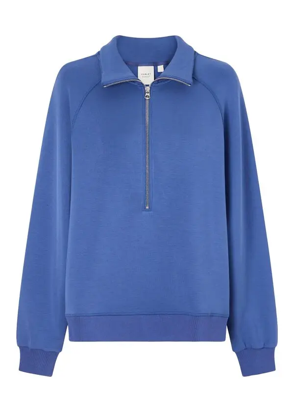 Varley Selene Jersey Half-zip Sweater - Blue