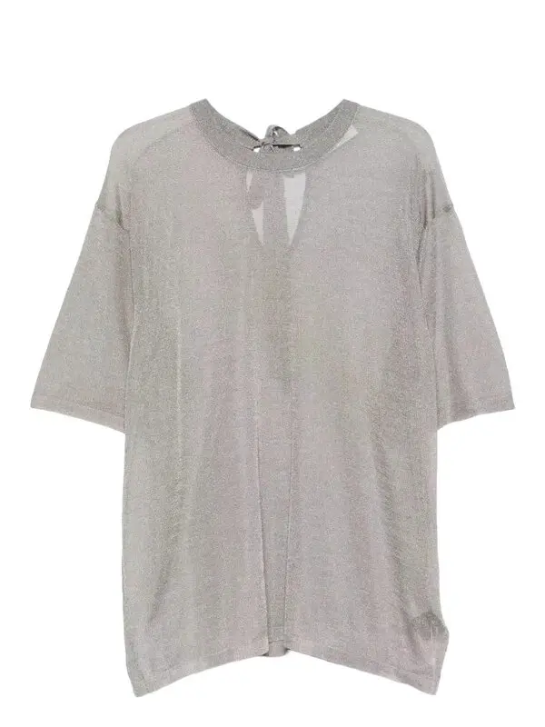 Christian Wijnants Tie-fastening T-shirt - Grey