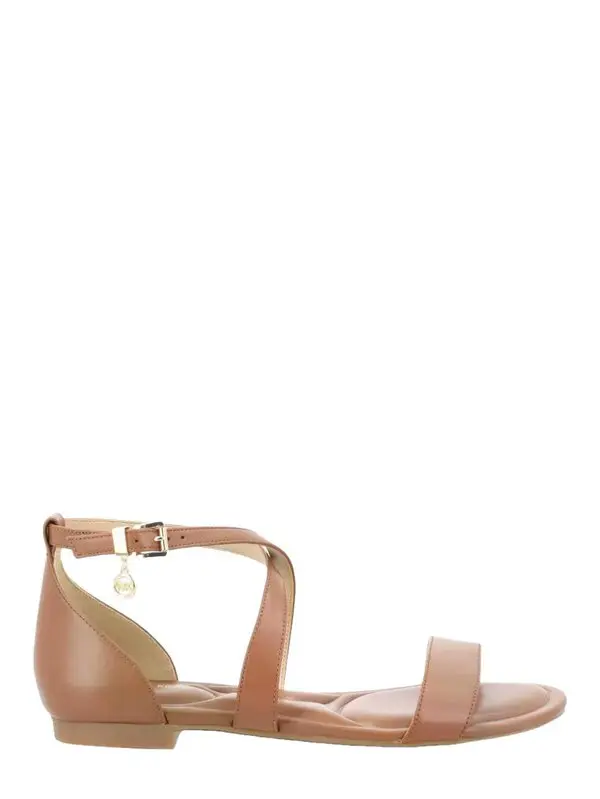 Michael Kors Crisscross Charm Detail Sandals - Brown