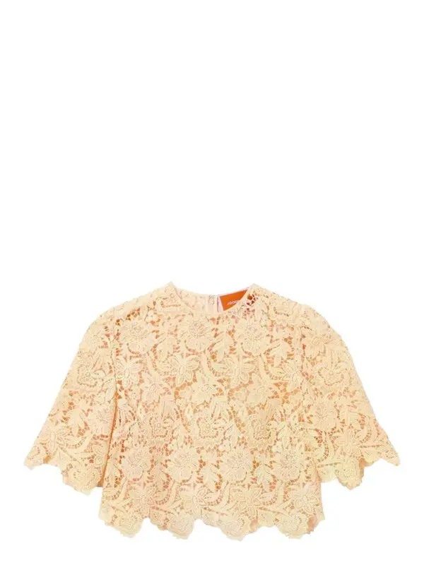 La DoubleJ Spotlight Macramé Top - Orange