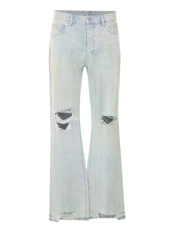 PURPLE BRAND P026 Hickory Blowout Distressed Jeans - Blue