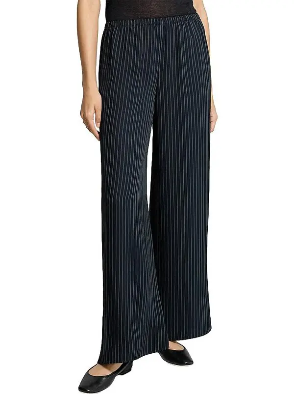 Theory Straight Leg Pull On Pants - Black Multi