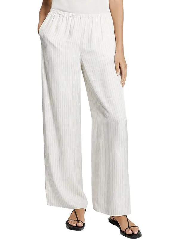 Theory Straight Leg Pull-on Pants - Rice Multi