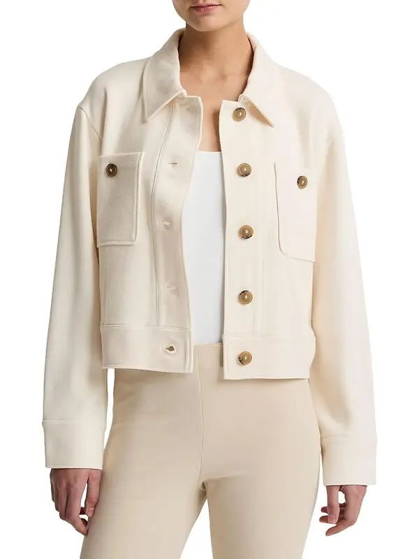 Vince Ponte Knit Jacket - Off White