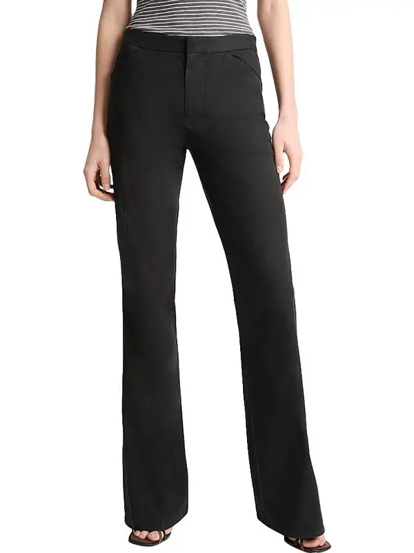 Vince Stretch Cotton Flare Pants - Black
