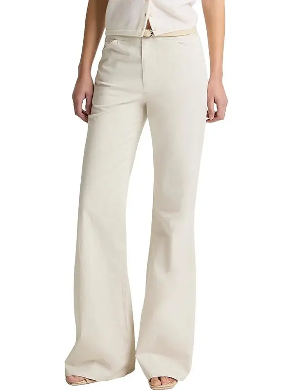 Vince Stretch Cotton Flare Pants - Horchata