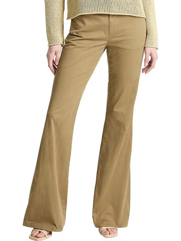 Vince Stretch Cotton Flare Pants - Tapenade