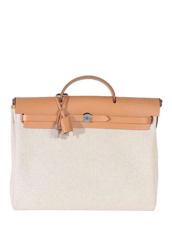 Hermès Herbag Messenger 39 Handbag - Beige