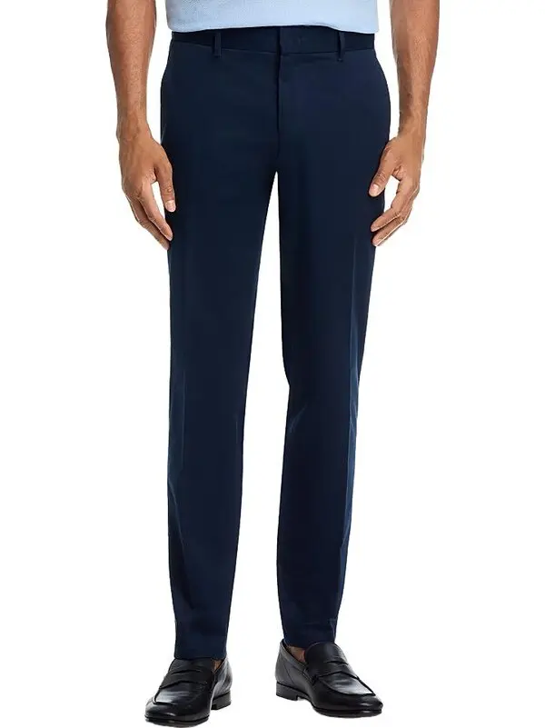 BOSS Genius Stretch Cotton Slim Fit Chino Pants - Dark Blue