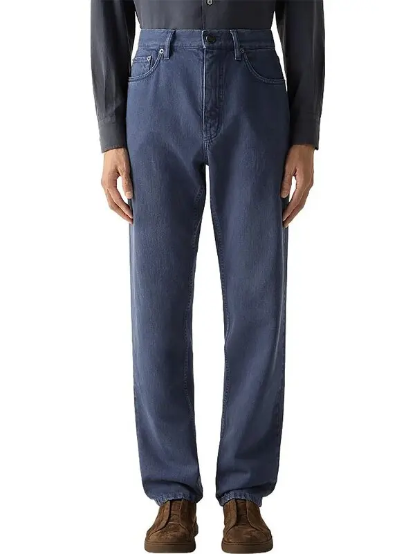 Zegna Slim Fit Cotton Roccia Jeans - Dark Indigo Blue