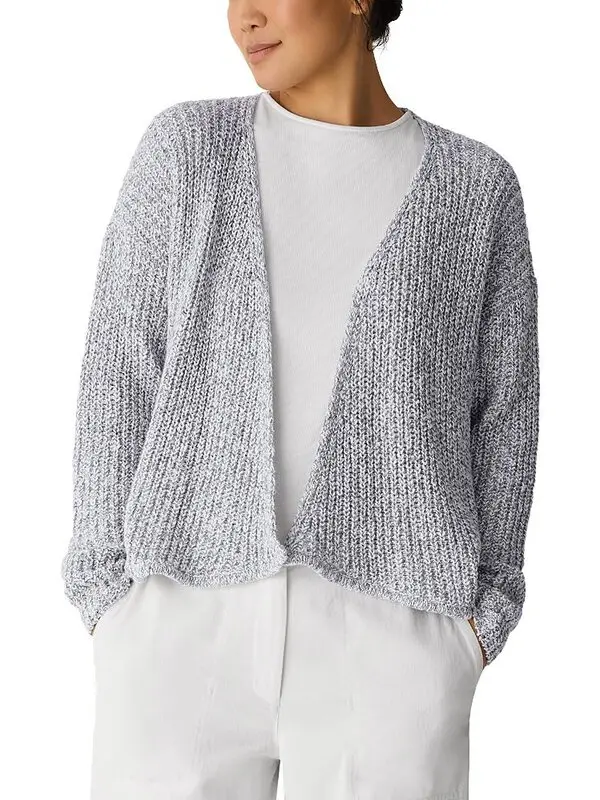 Eileen Fisher Open Front Cardigan - Dark Pearl
