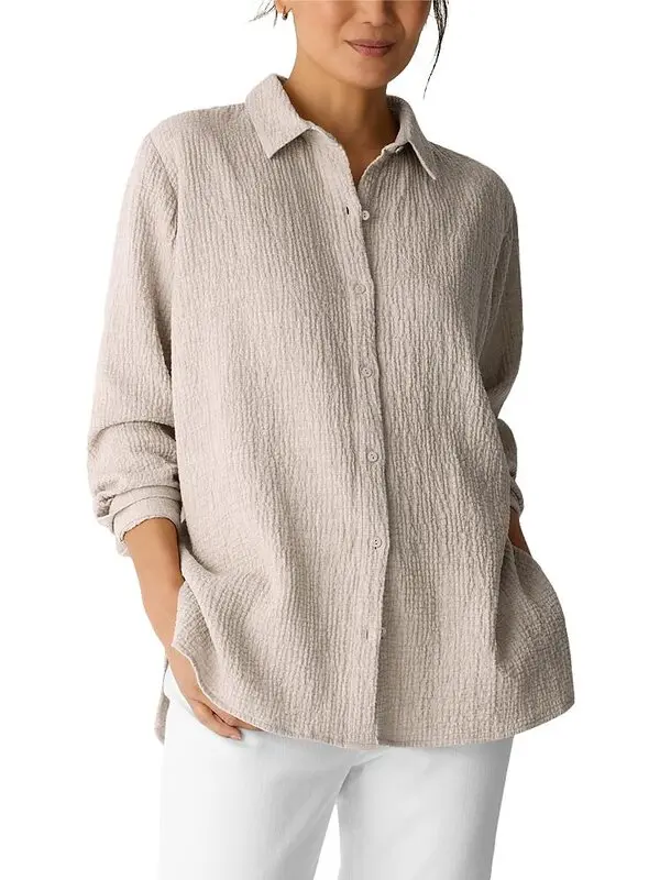Eileen Fisher Classic Collar Shirt - Dove