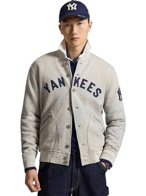 Polo Ralph Lauren Yankees Fleece Jacket - Grey Heather