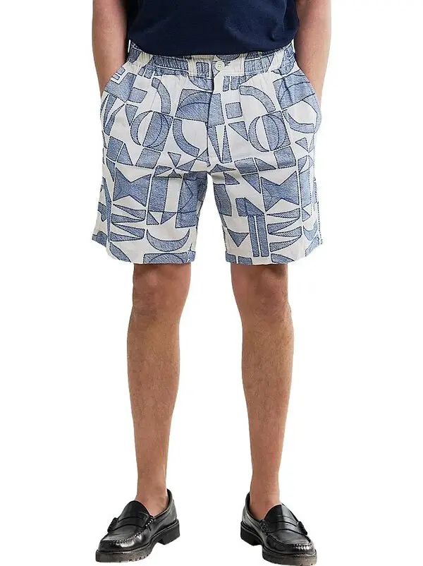 WAX LONDON Kurt Shorts - Ecru/blue