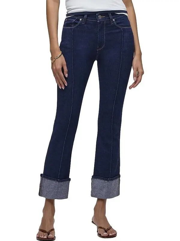 Hudson Jeans Barbara High-rise Pintucked Bootcut Crop Jeans - Rinse