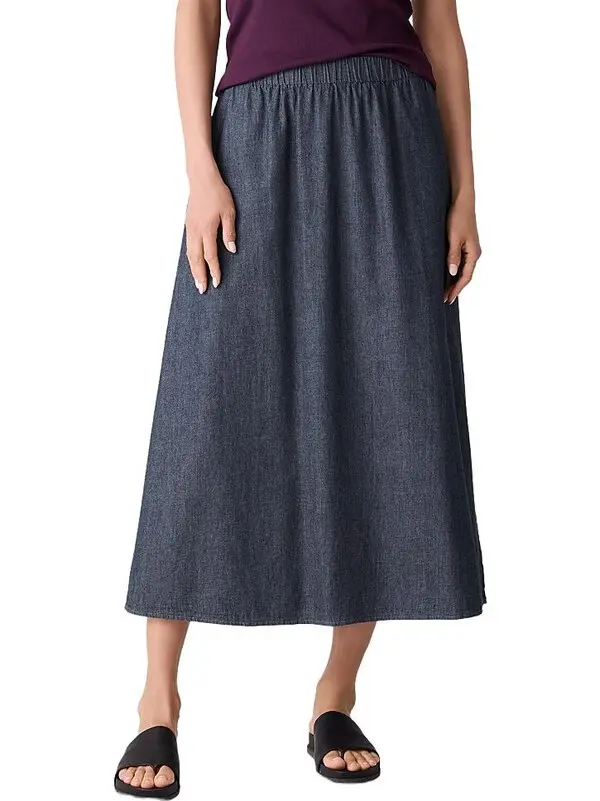 Eileen Fisher Midi Skirt - Denim