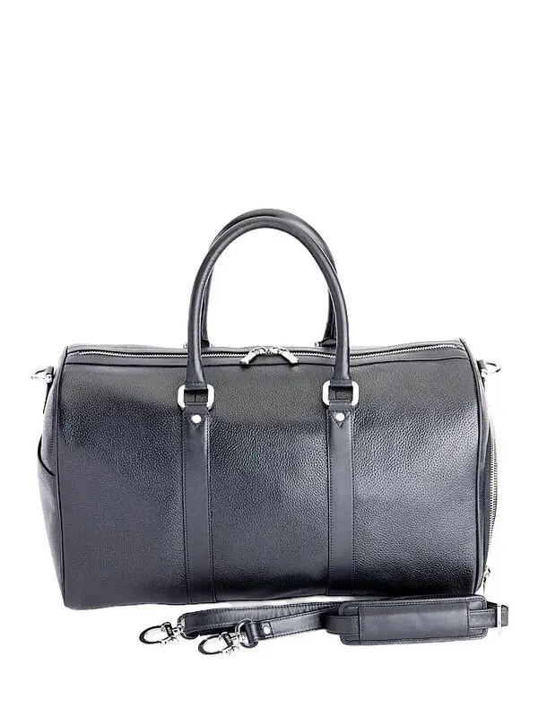 ROYCE NEW YORK Duffle Bag With Shoe Compartment - Black
