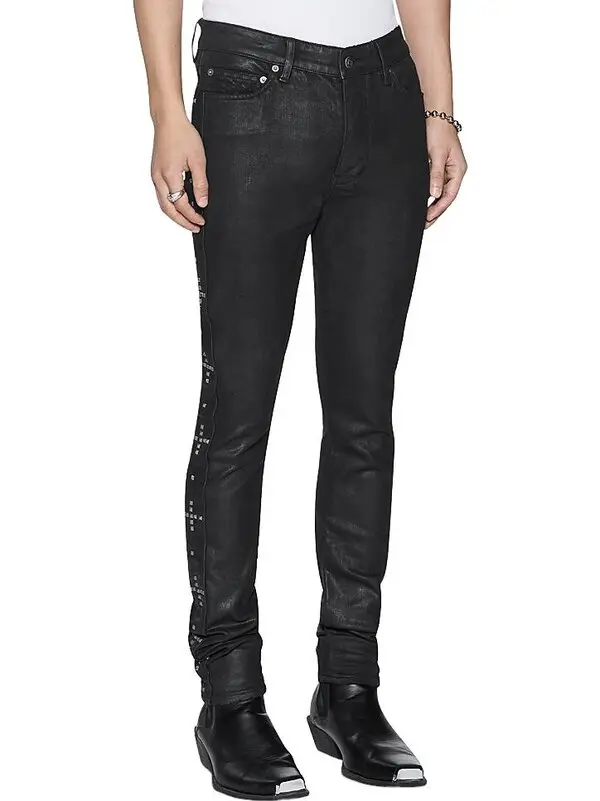 Ksubi Van Winkle Studded Denim Jeans - Charcoal