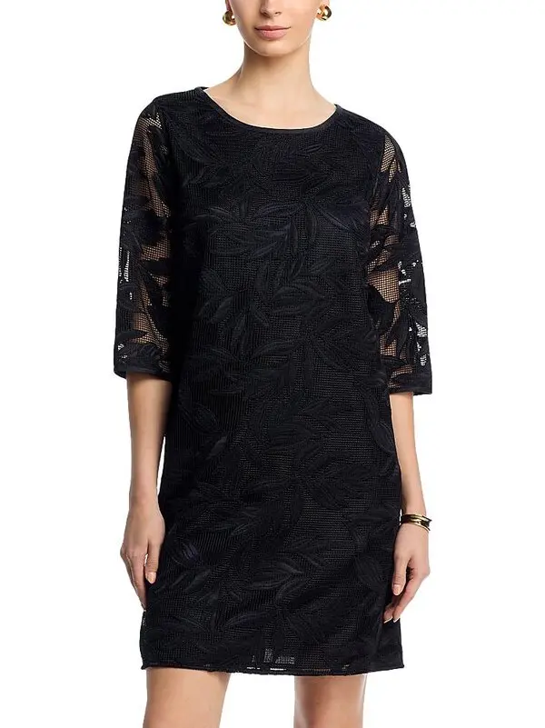 Caroline Rose Easy Shift Dress - Black