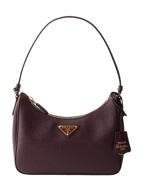 Prada Re-edition 2005 Saffiano Leather Mini-bag - Burgundy