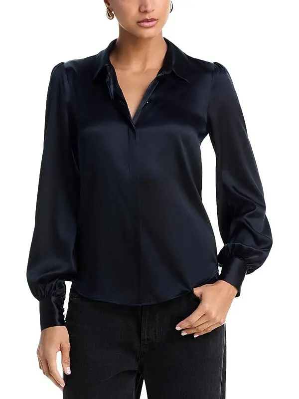 Generation Love Maxwell Silk-blend Blouse - Black