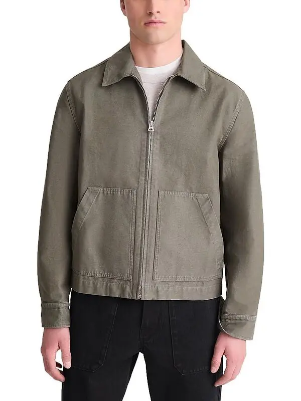Madewell Service Jacket In Reverse Sateen - Surplus