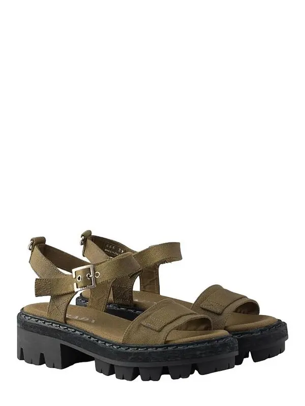 Prada Canvas Sandals - Green