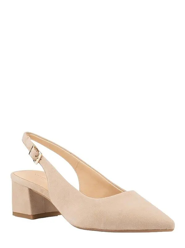 VAGABOND SHOEMAKERS Marta Leather Slingback Pumps - Safari