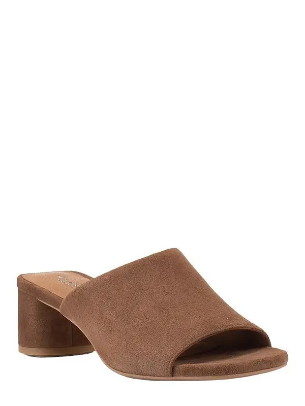VAGABOND SHOEMAKERS Piper Suede Slide Sandals - Cocoa Brown