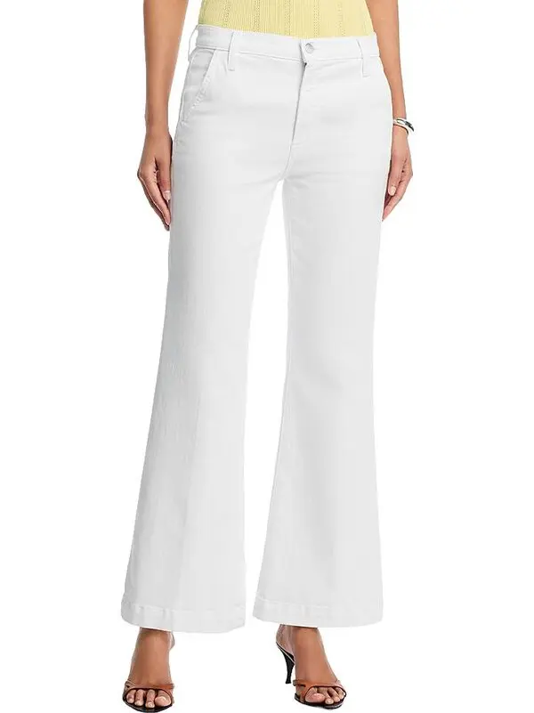 Joe's Jeans The Molly Petite High Rise Trouser Jeans - White