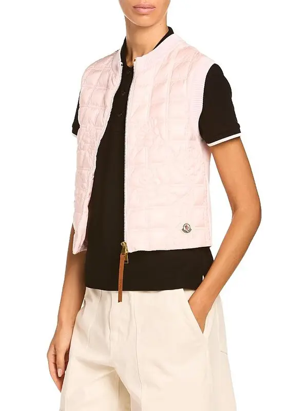 Moncler Quilted Combo Vest - Open Pink