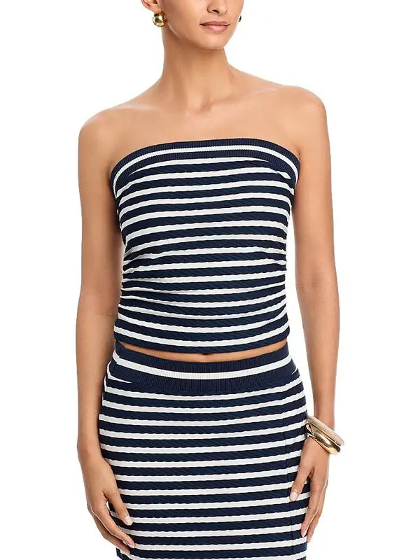 Ramy Brook Raya Tube Top - Navy Stripe