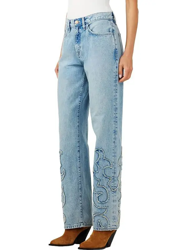 TRIARCHY Birkin Mid-rise Straight Jeans - Moonwashed
