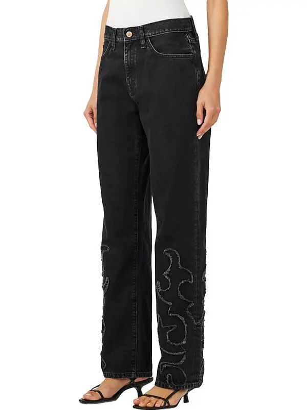 TRIARCHY Birkin Mid-rise Straight Jeans - Ranchero Noir