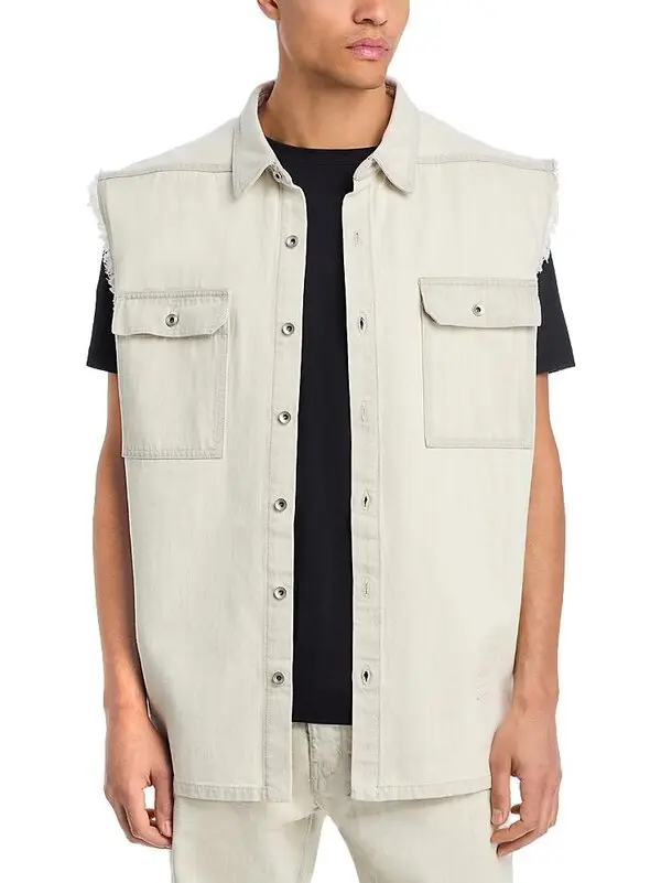 Rick Owens Tommy Jumbo Pocket Overshirt - Milk Wash