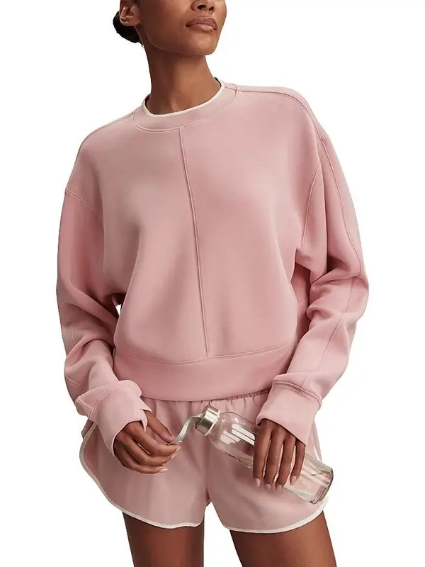 Varley Tasmin Cropped Sweatshirt - Zephyr Mau