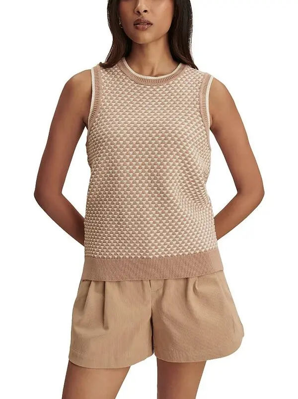 Varley Jenson Sleeveless Sweater - Light Taupe
