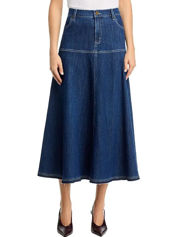 Kobi Halperin Ysabelle Denim Midi Skirt - Medium Indigo