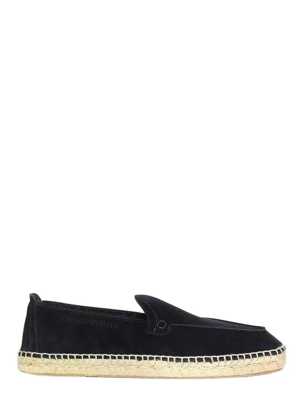 Emporio Armani Stitched-detail Espadrilles - Blue