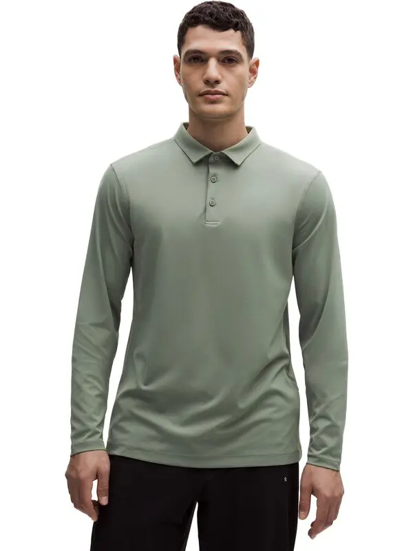 Lululemon Showzero Long-sleeve Polo Shirt - Willow Leaf