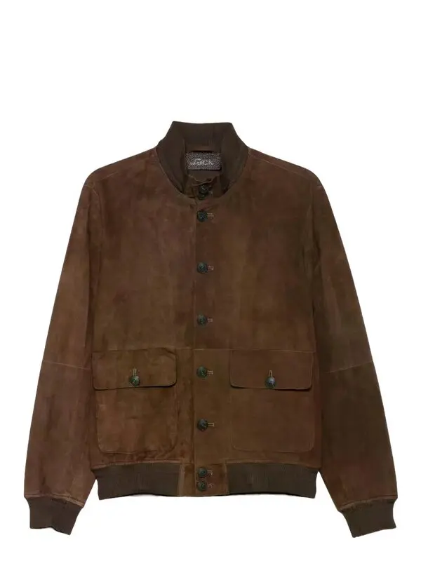 THE JACKIE LEATHERS Button Pocket Jacket - Brown