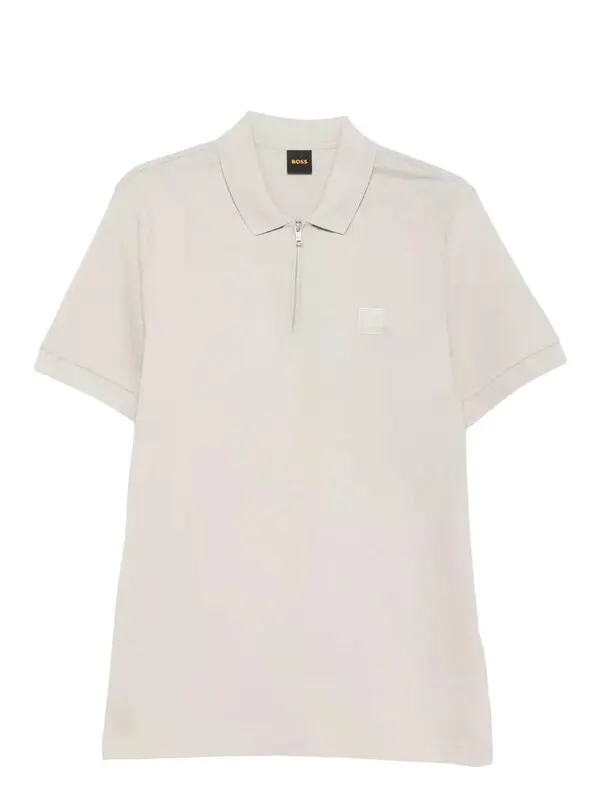 BOSS Zip Polo Shirt - Neutrals