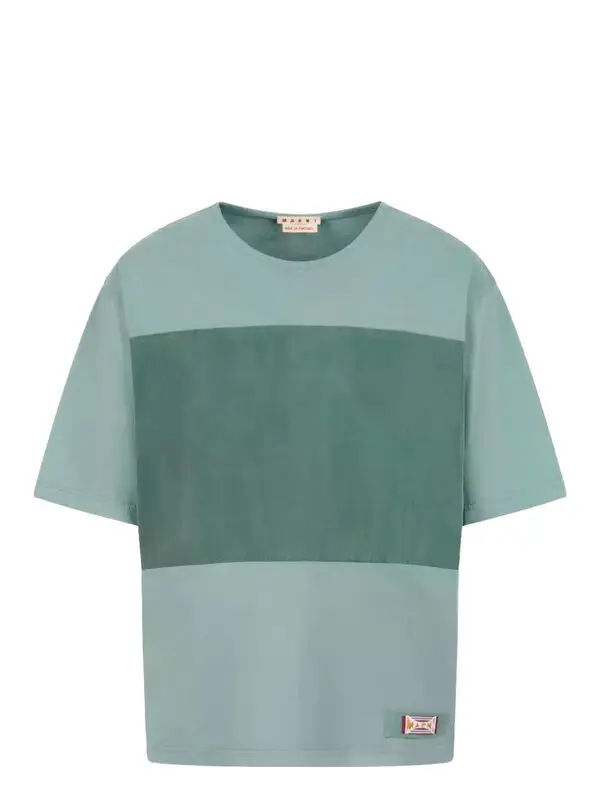 Marni Colour-block Logo T-shirt - Blue