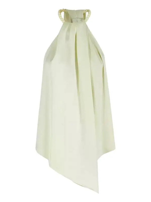 ISABELLE BLANCHE Beaded Halter Top - Yellow