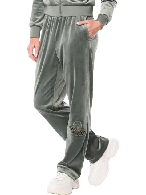 SERGIO TACCHINI Nuvola Velour Track Pant - Agave Green