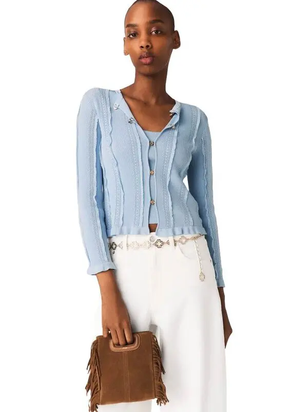 Maje 2-in-1 Cardigan - Blue