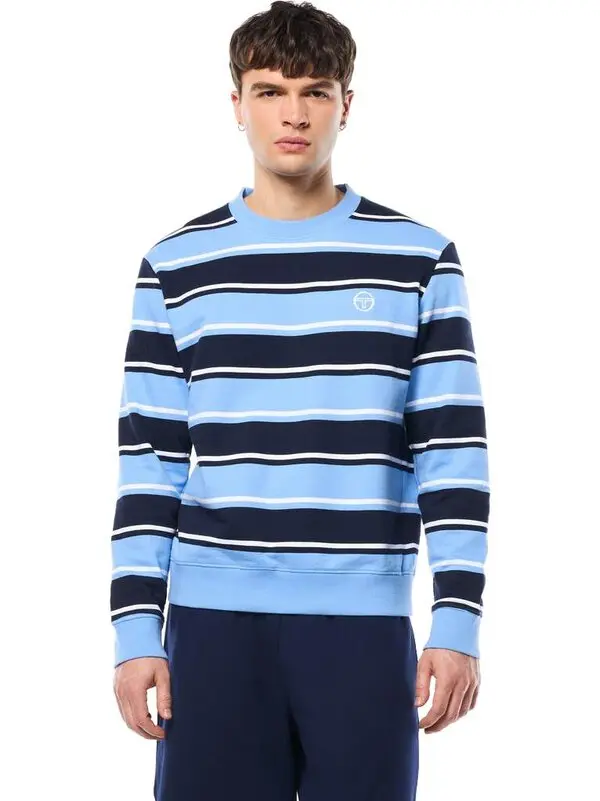 SERGIO TACCHINI Strisce Stripe Crewneck - Maritime Blue